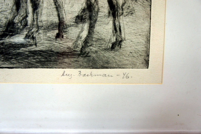 Netauktion - 4st tavlor, bla August Backman, Anita Erséus