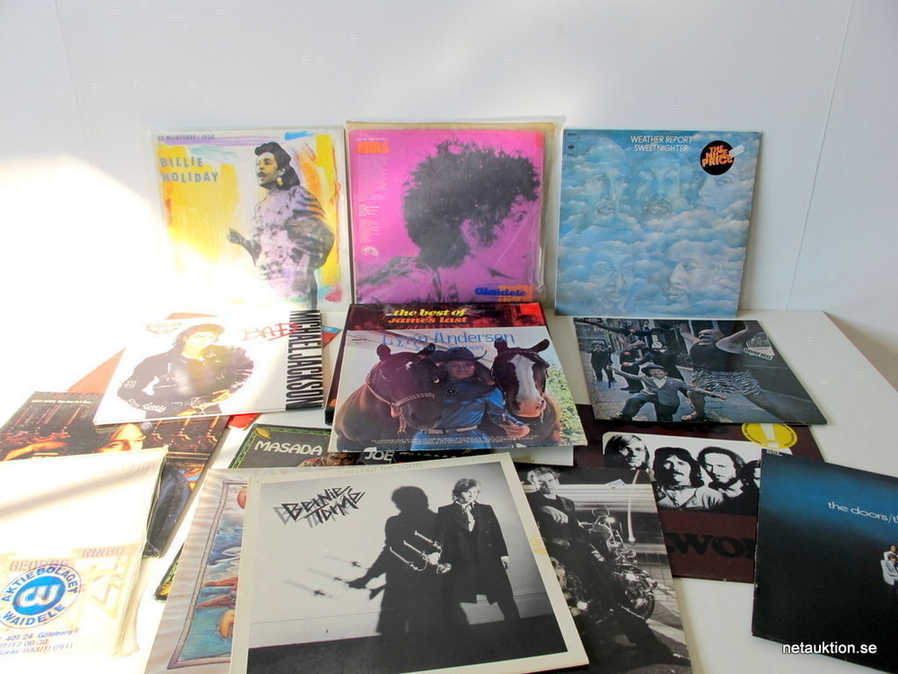 Netauktion - LP-skivor; The Doors, James Last, Michael Jackson
