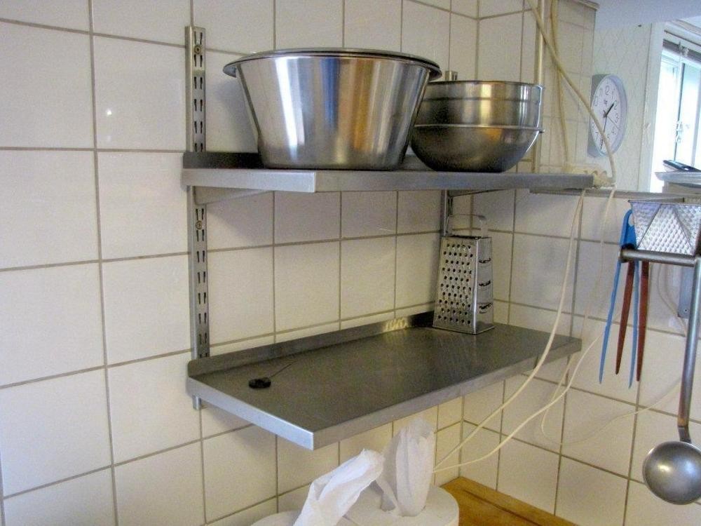 Netauktion - Rostfria hyllor, 2st