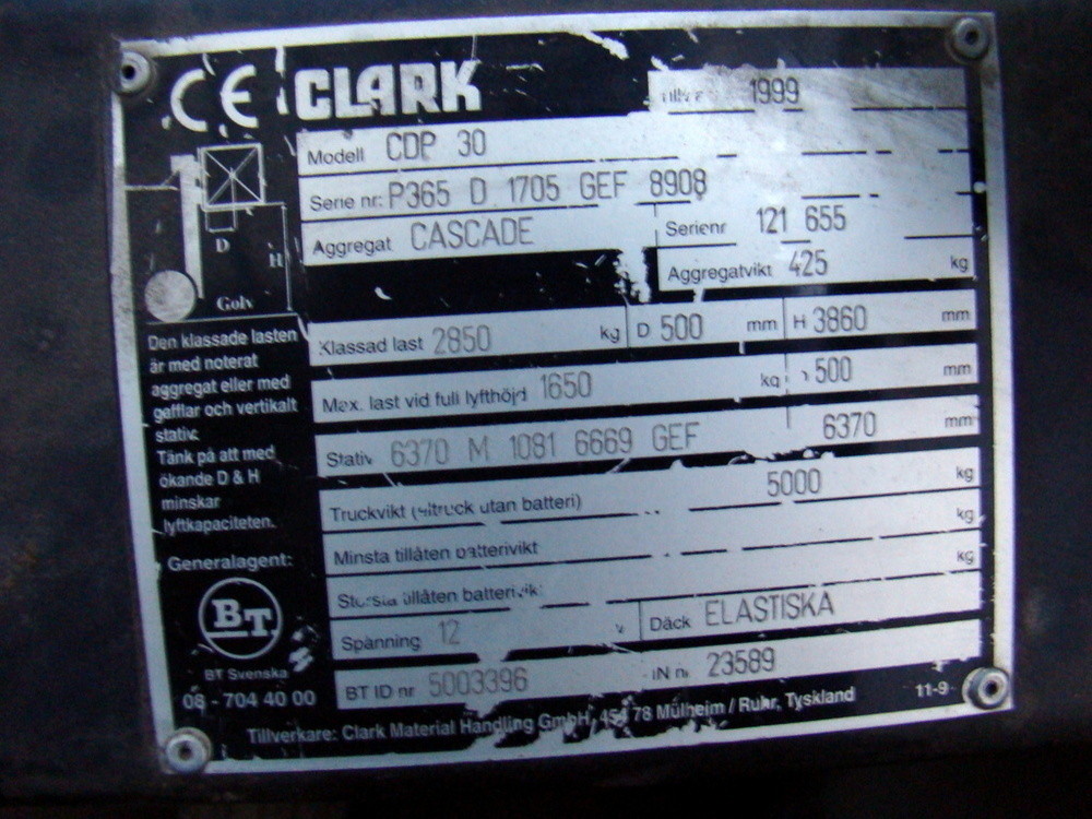 Netauktion - Dieseltruck, Clark CDP30, 2,8ton