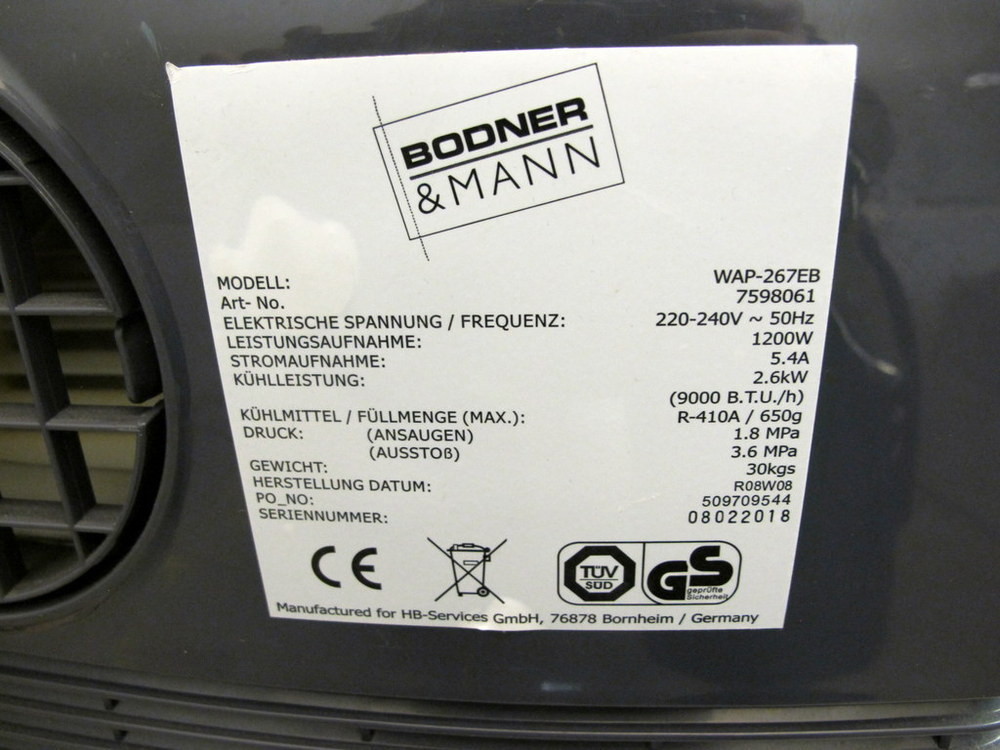 Netauktion - 2st portabla AC, Bodner & Mann