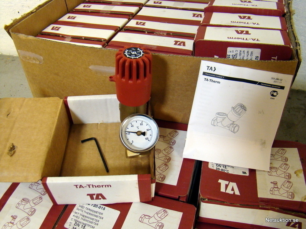 Netauktion - Till salu via auktion Reglerventiler med termometer, Ta-Therm
