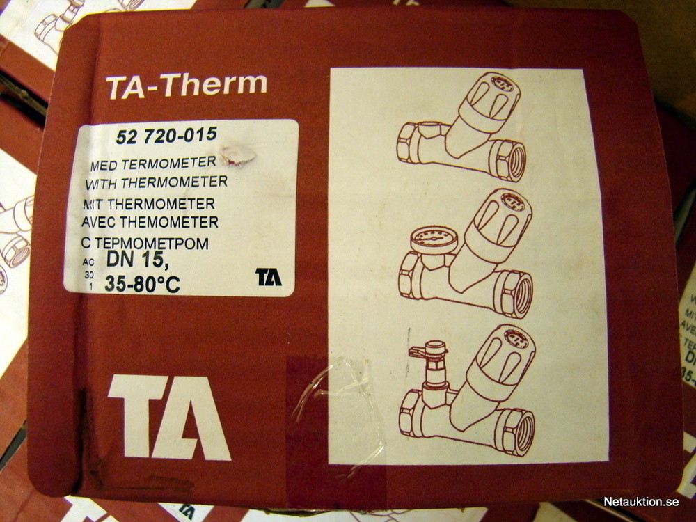 Netauktion - Till salu via auktion Reglerventiler med termometer, Ta-Therm