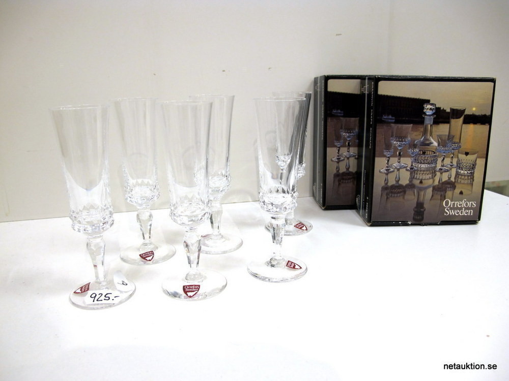 Netauktion - Snapsglas, kristall, Orrefors