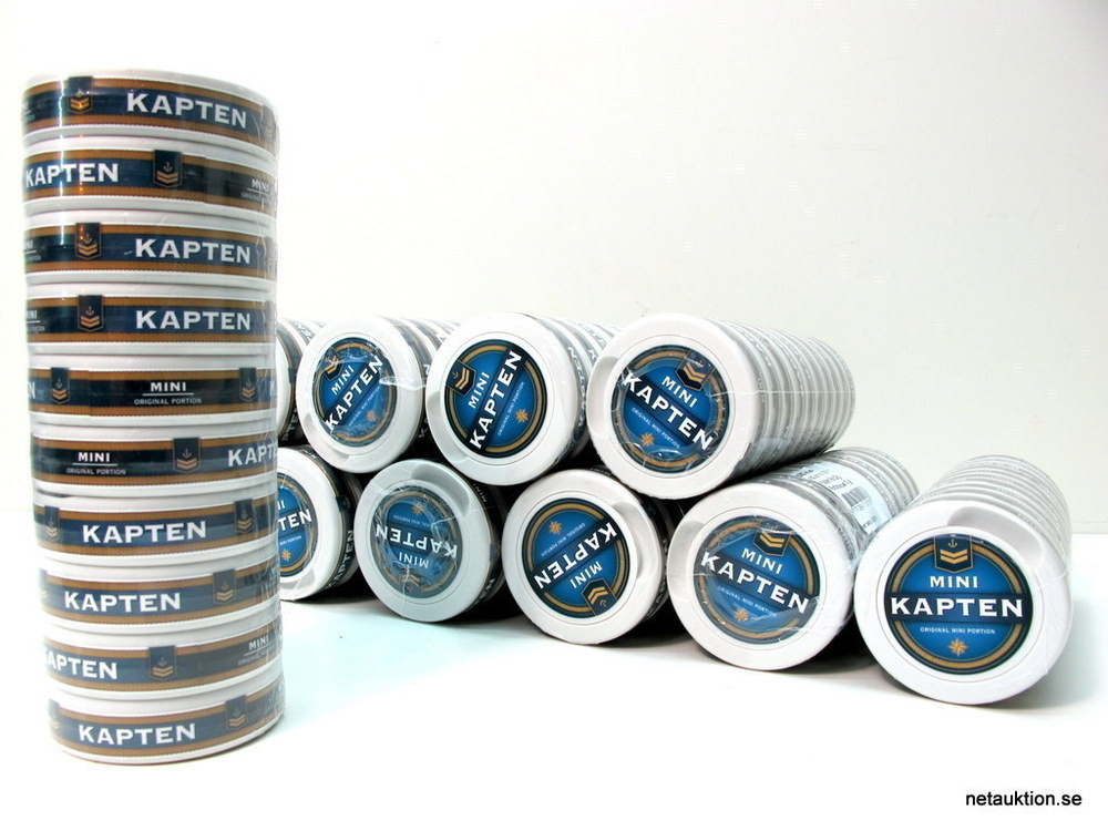 Netauktion - 11st stockar portionssnus Mini Orginal, Kapten