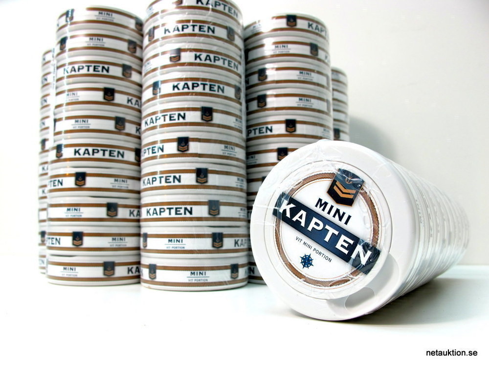 Netauktion - 11st stockar vit portionssnus Mini Orginal, Kapten