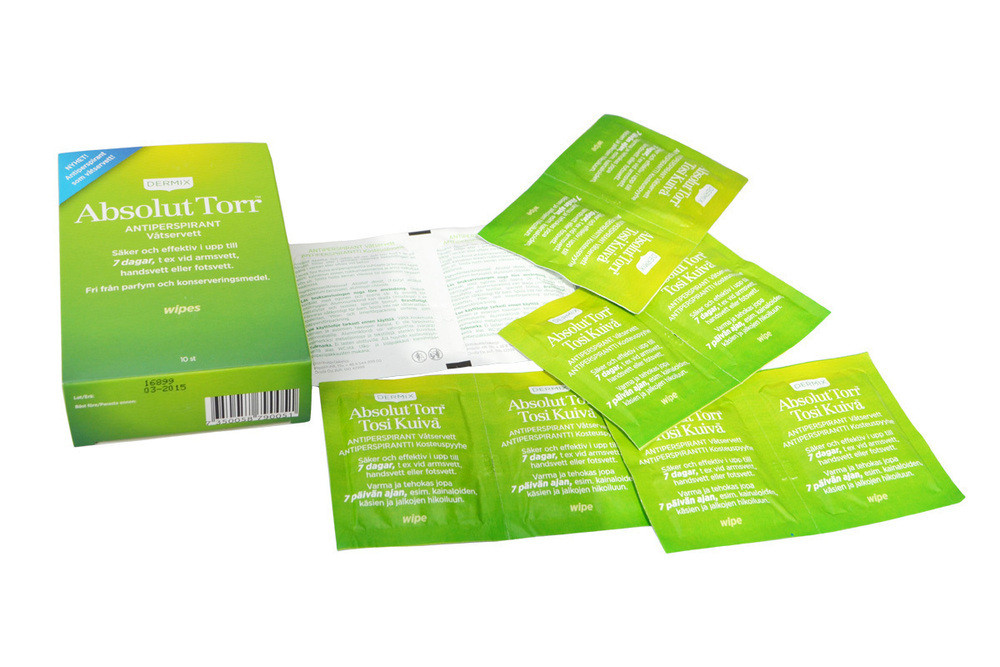 Netauktion - Våtservetter, antiperspirant, Absolut Torr, Dermix