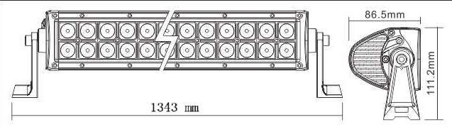 Netauktion - CREE-LED 3W, High-intensity ljusramp - 288W Curved