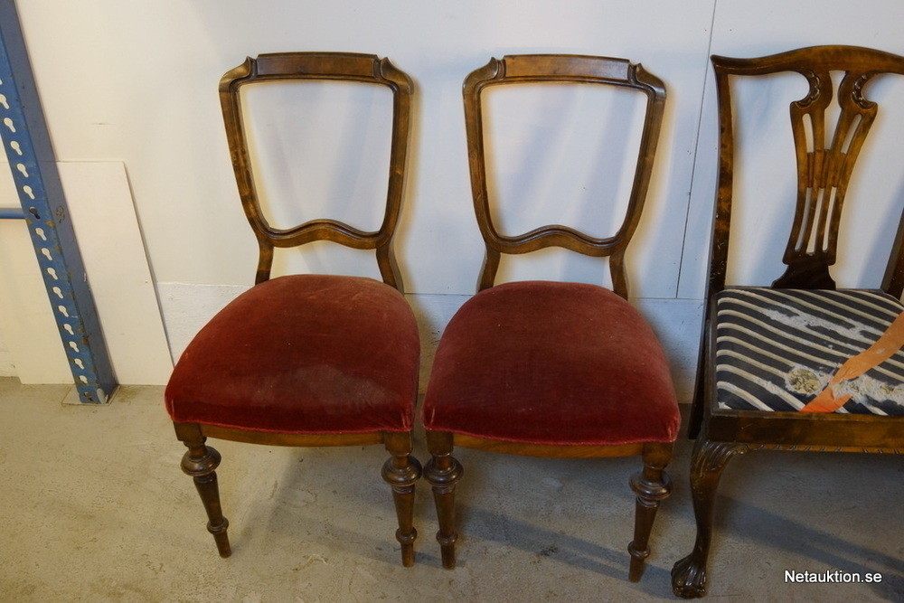 Netauktion - Stolar i oscariansk & chippendalestil