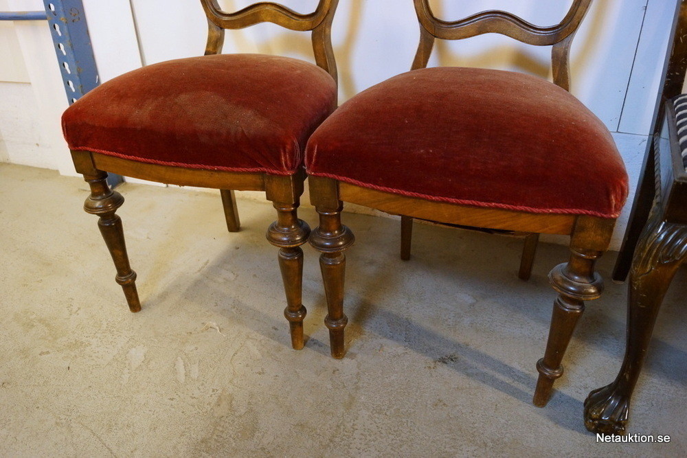 Netauktion - Stolar i oscariansk & chippendalestil