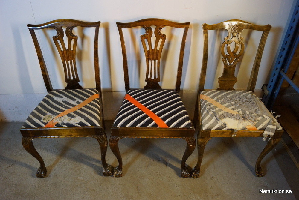 Netauktion - Stolar i oscariansk & chippendalestil