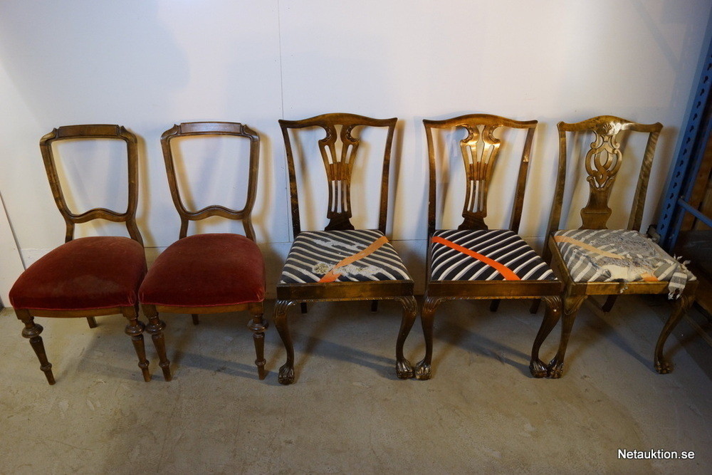 Netauktion - Stolar i oscariansk & chippendalestil