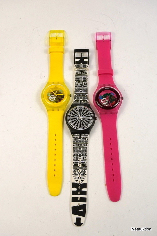 Netauktion - 3st armbandsur, Swatch (Dam)