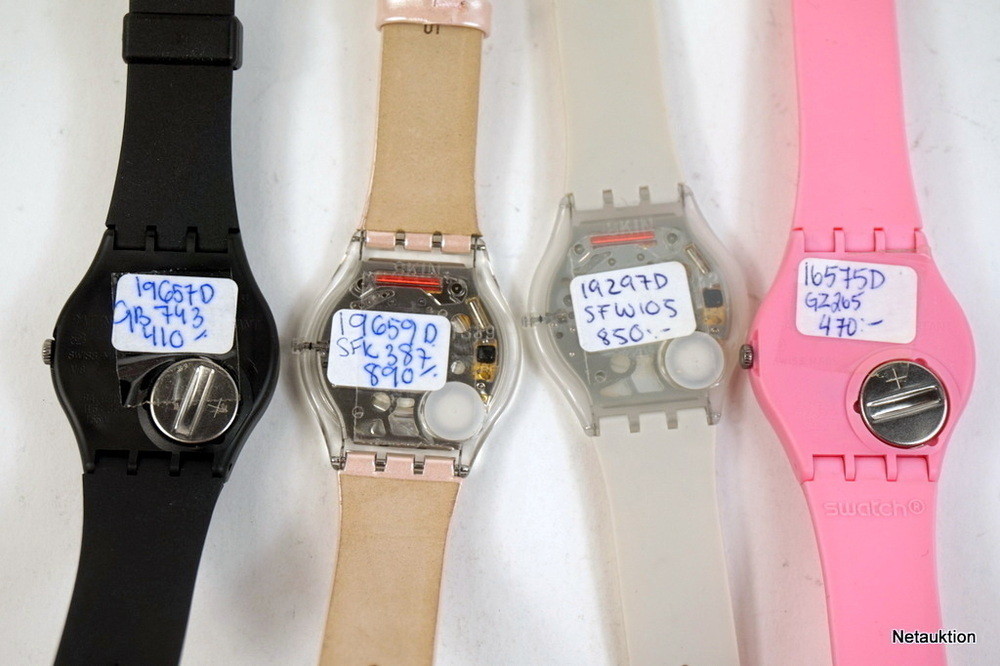 Netauktion - 4st armbandsur, Swatch (Dam)