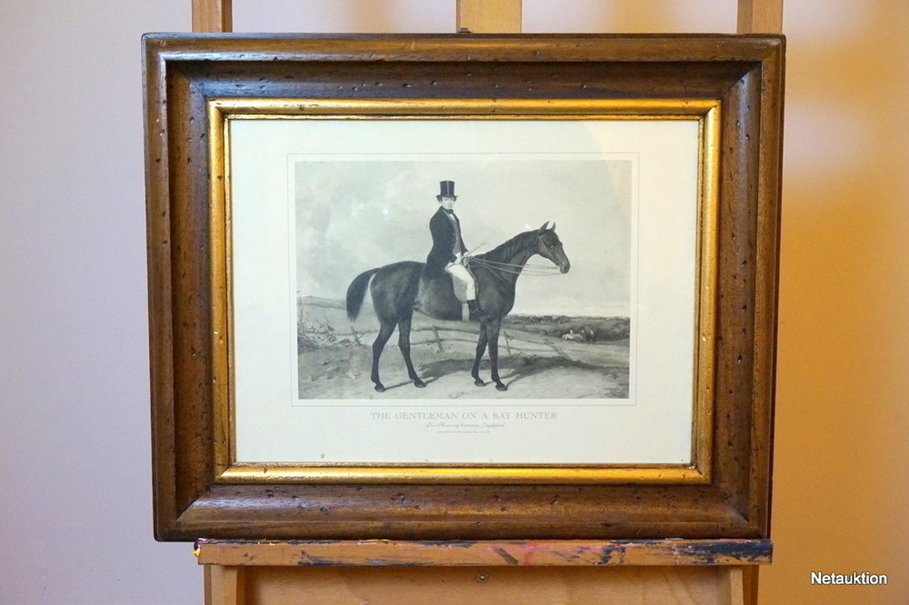 Netauktion - Tavla med häst och ryttare