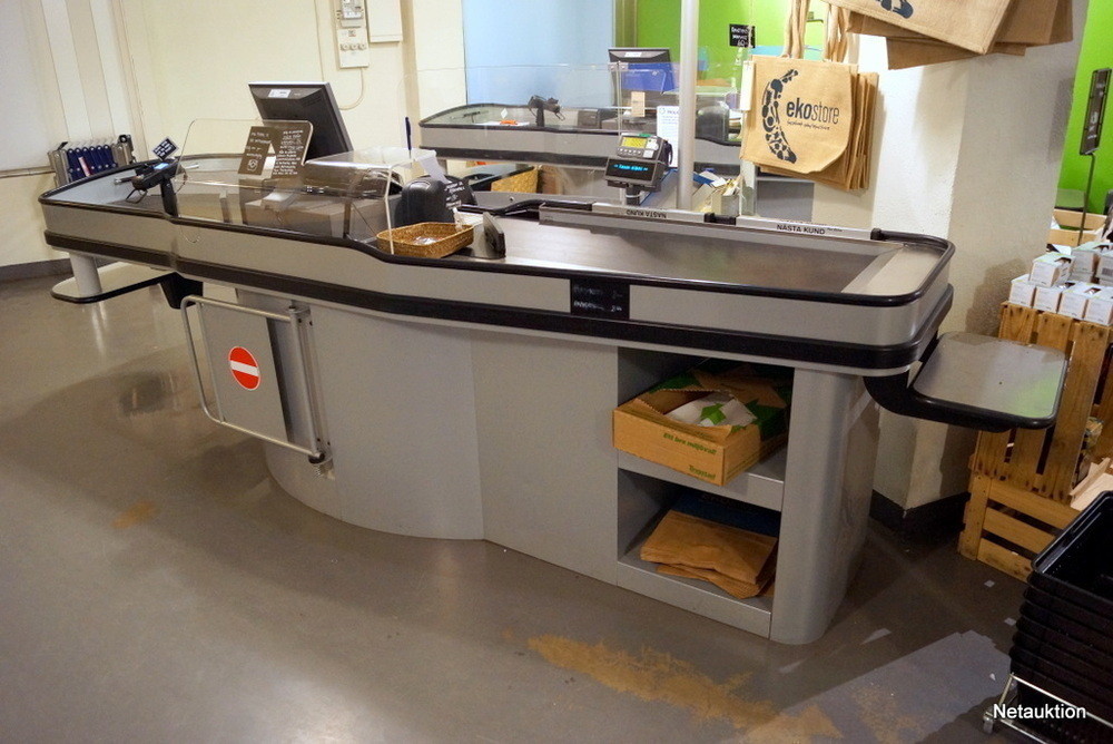 Netauktion - Kassalinje komplett med kassaregister & betalterminal, Pan ...