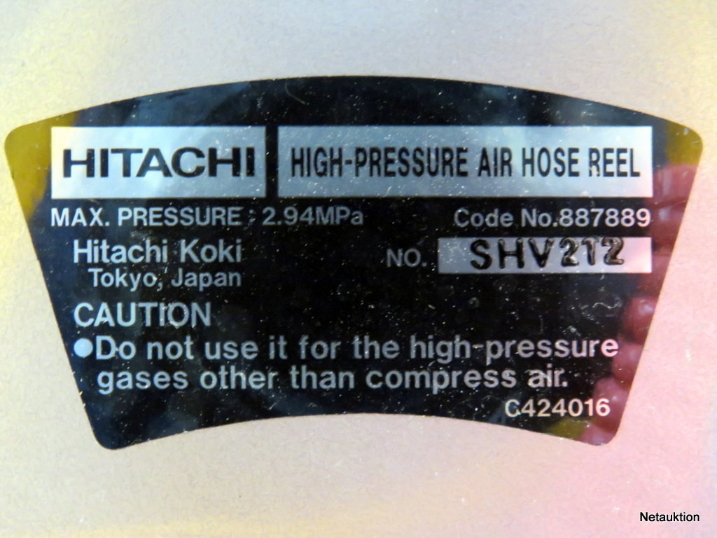 Netauktion - Slangvinda (högtryck) 30m, Hitachi