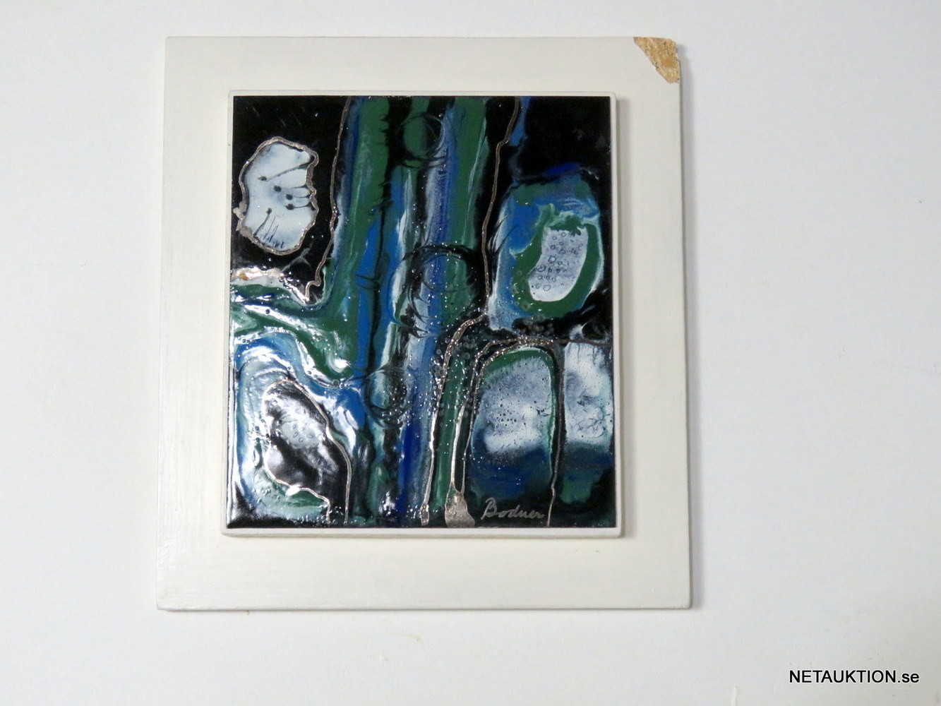 Netauktion - Karl-Erik Bodner, emaljarbete, sign