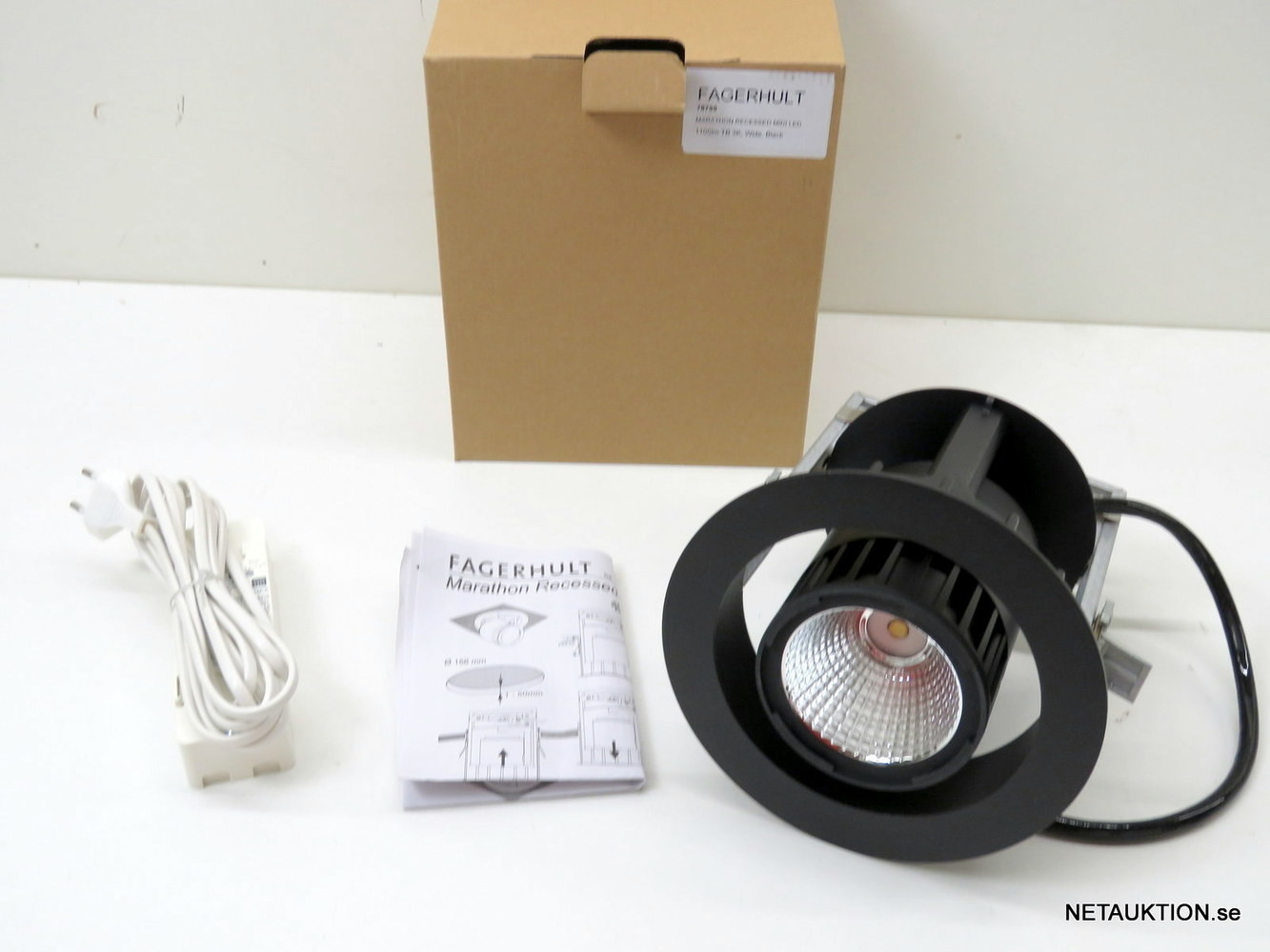 Netauktion - 35st LED-downlights Fagerhult Marathon, svart