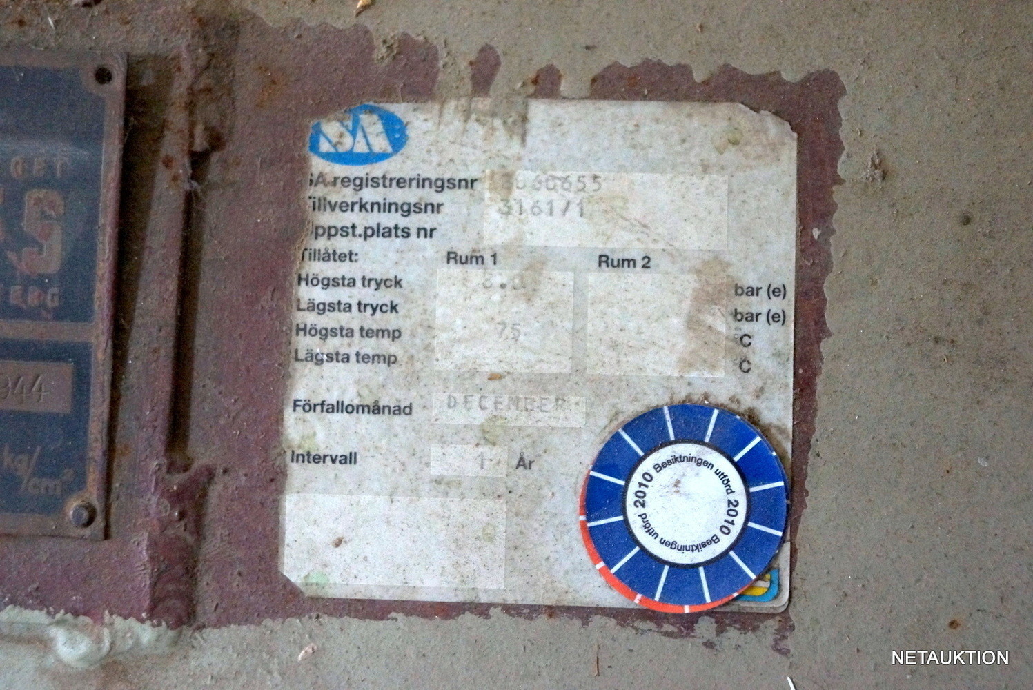 Netauktion - Tryckkammare / autoklav för impregnering