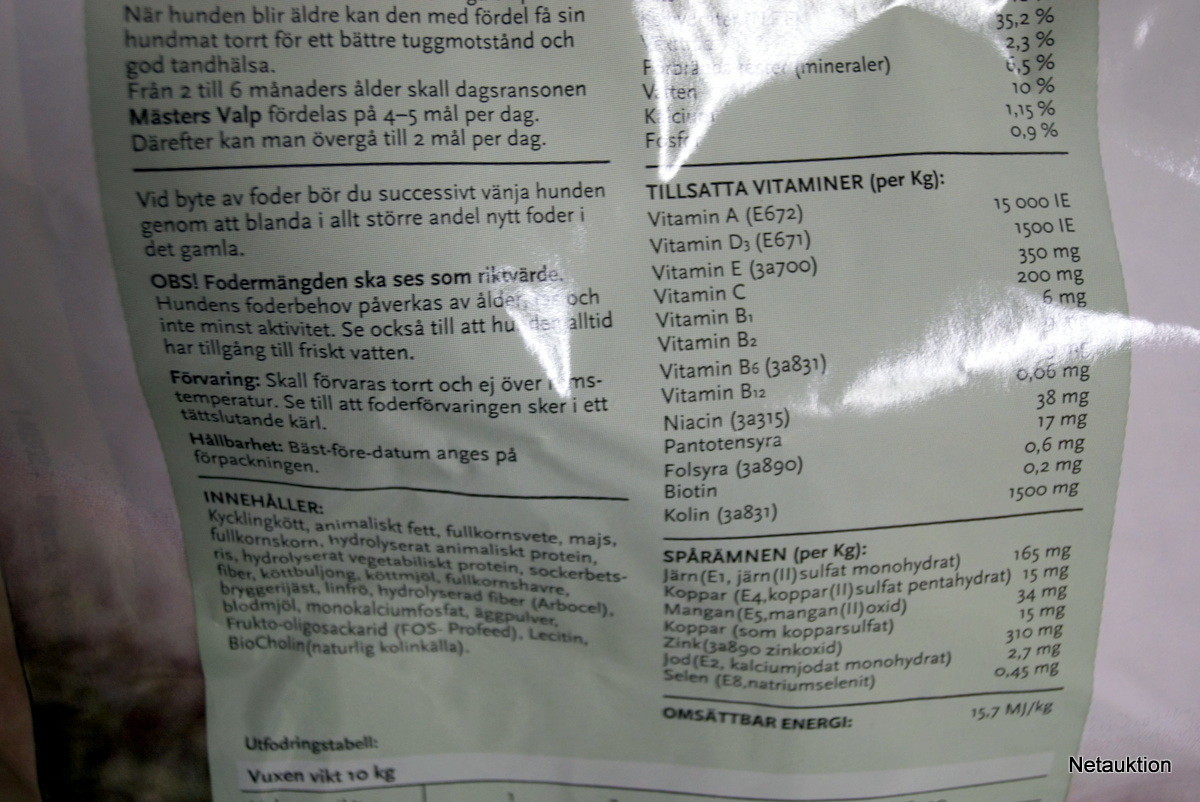 Netauktion - Hundfoder - Valp