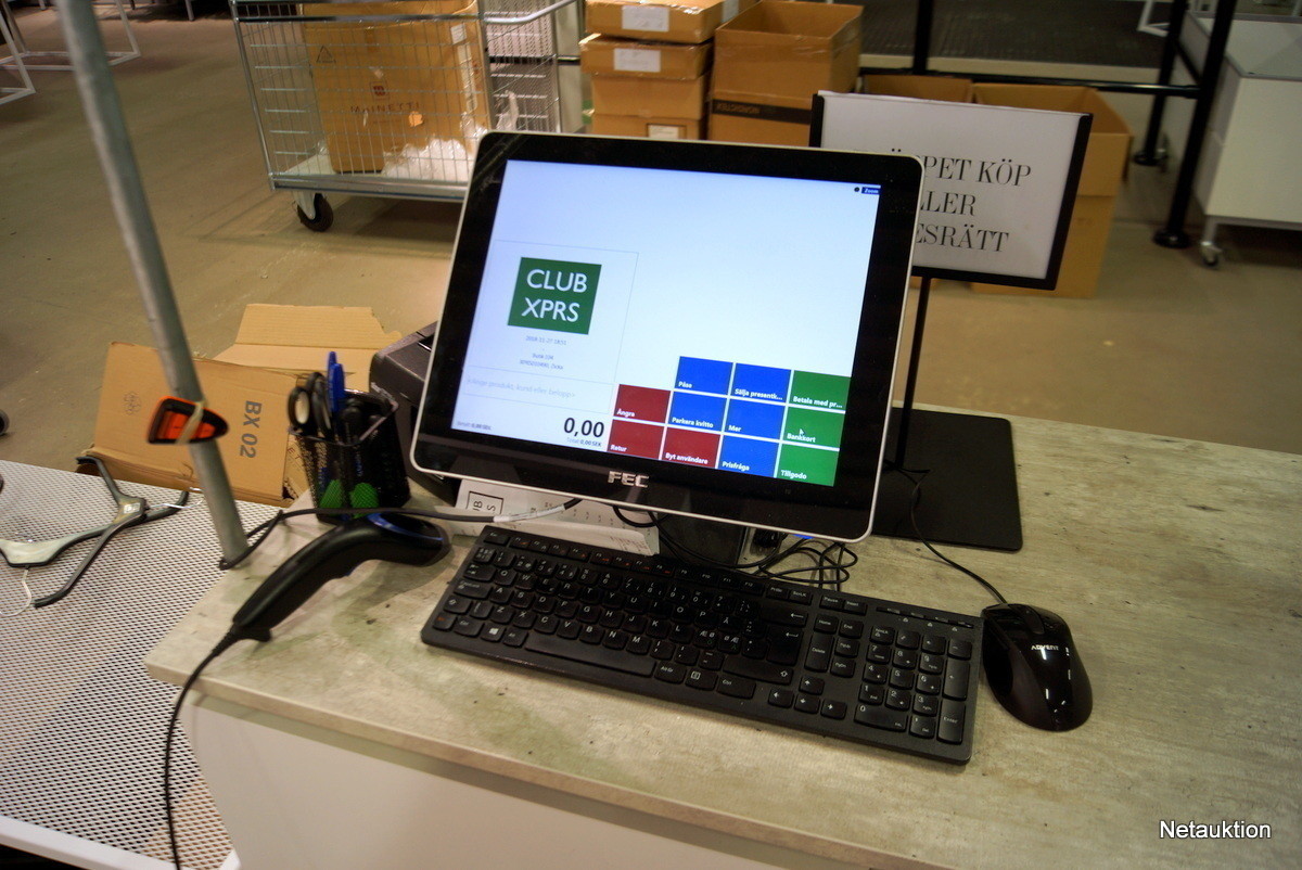 Netauktion - Kassasystem med touchskärm, FEC