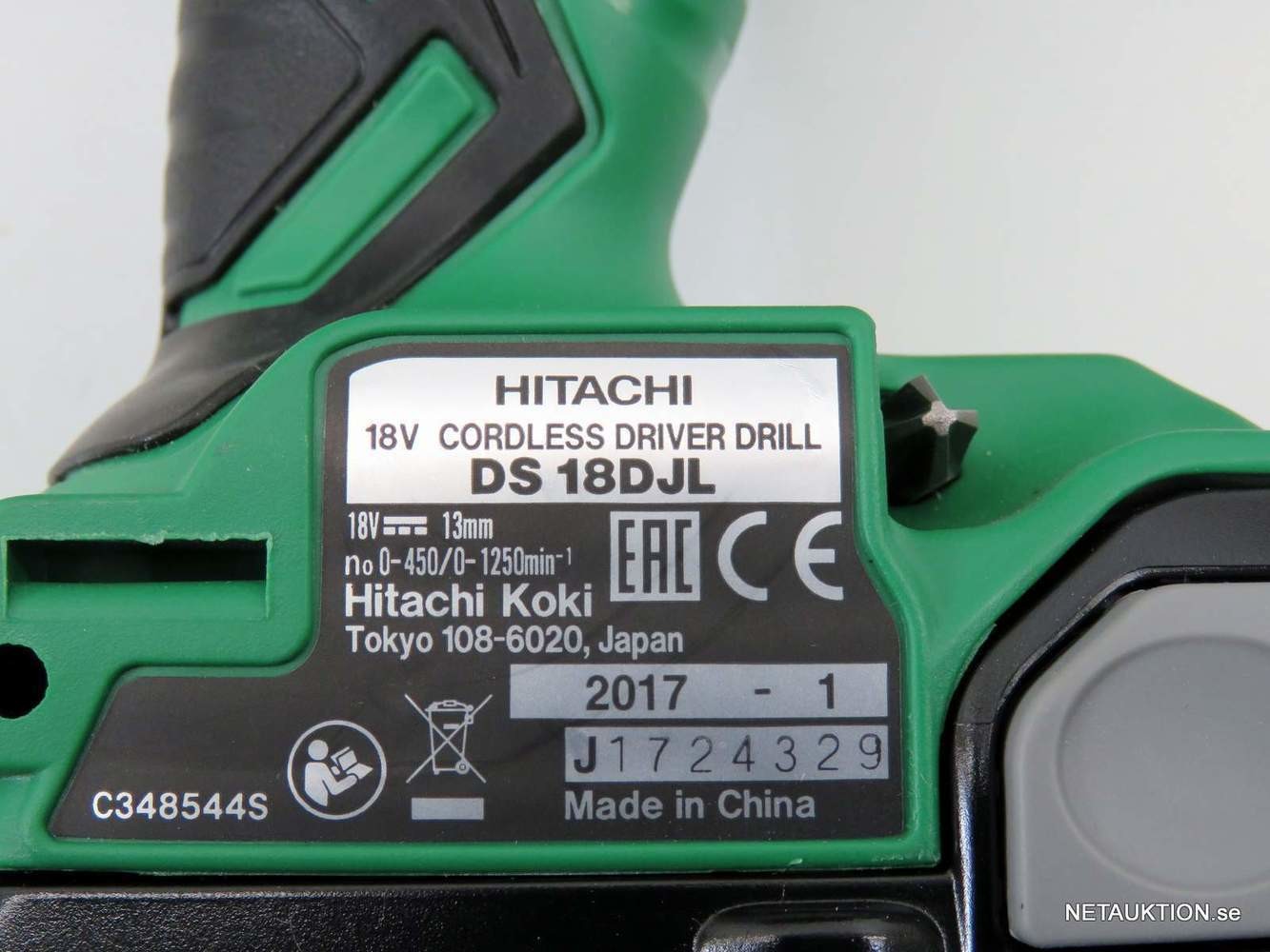 Netauktion - Borrskruvdragare, Hitachi DS18DJL