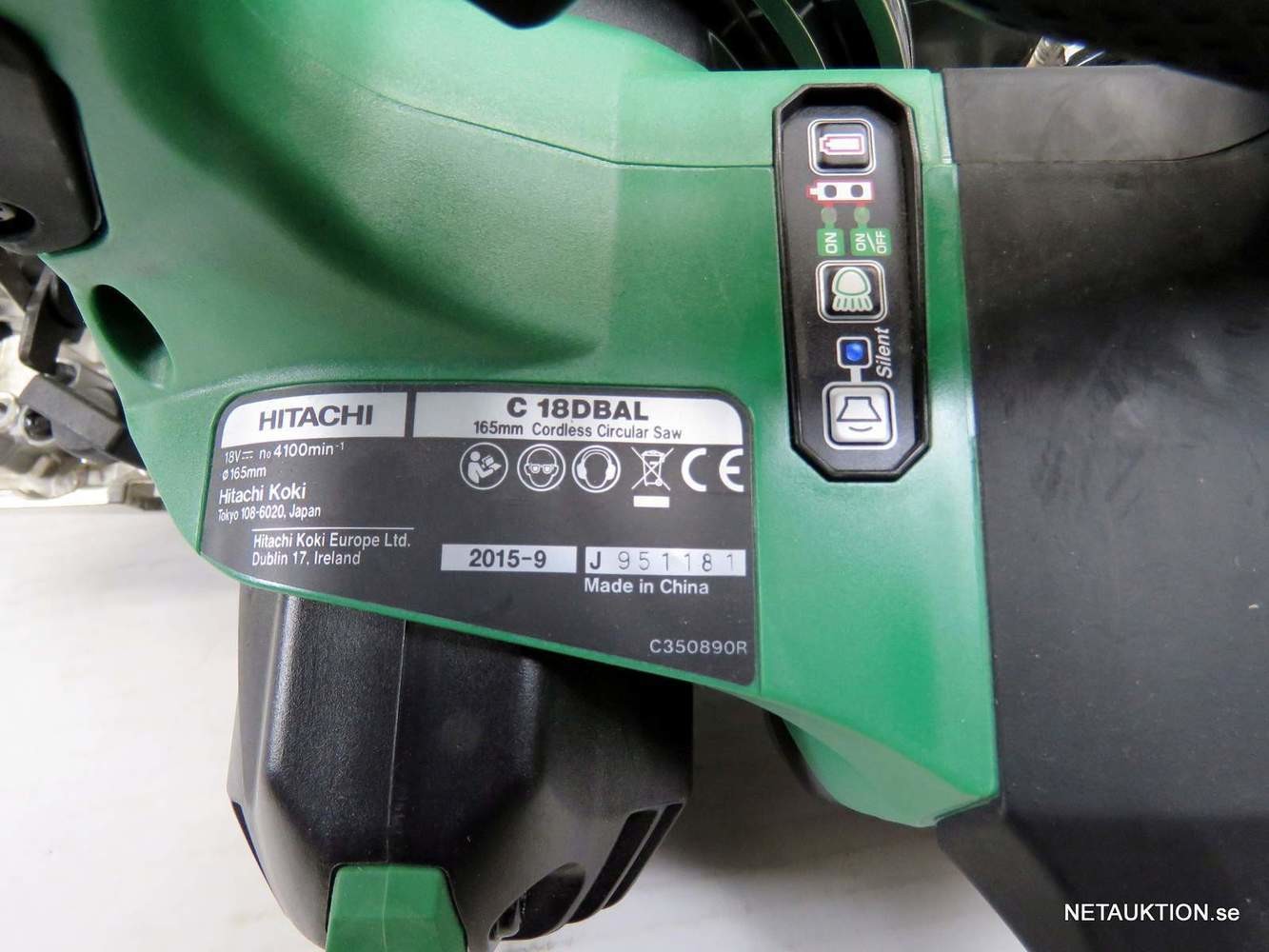 Netauktion - Cirkelsåg, Hitachi C18DBAL 18V (2x5.0Ah)