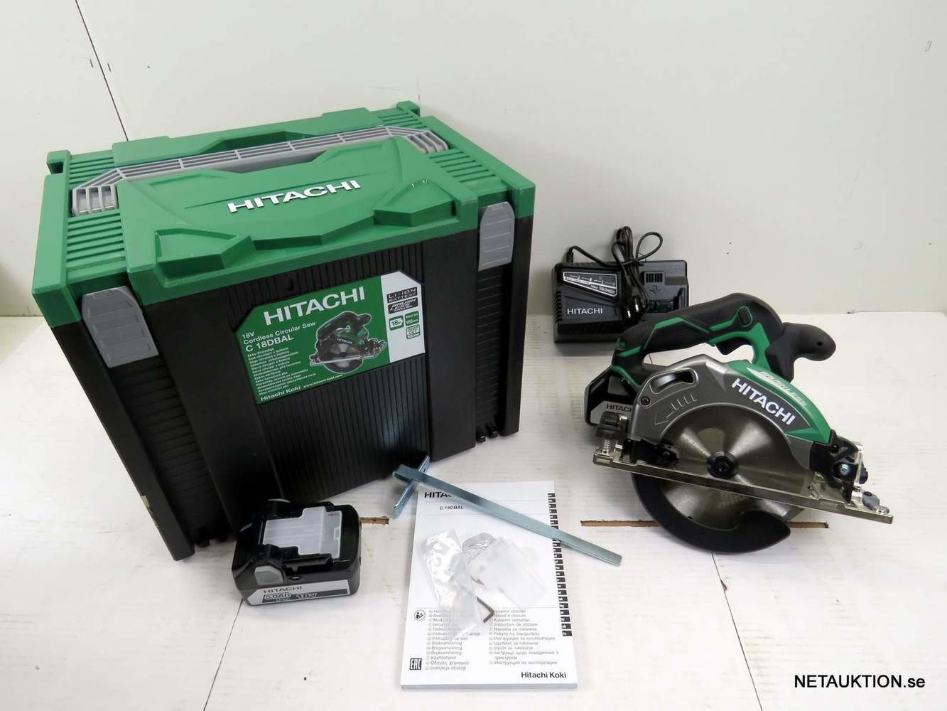 Netauktion - Cirkelsåg, Hitachi C18DBAL 18V (2x5.0Ah)