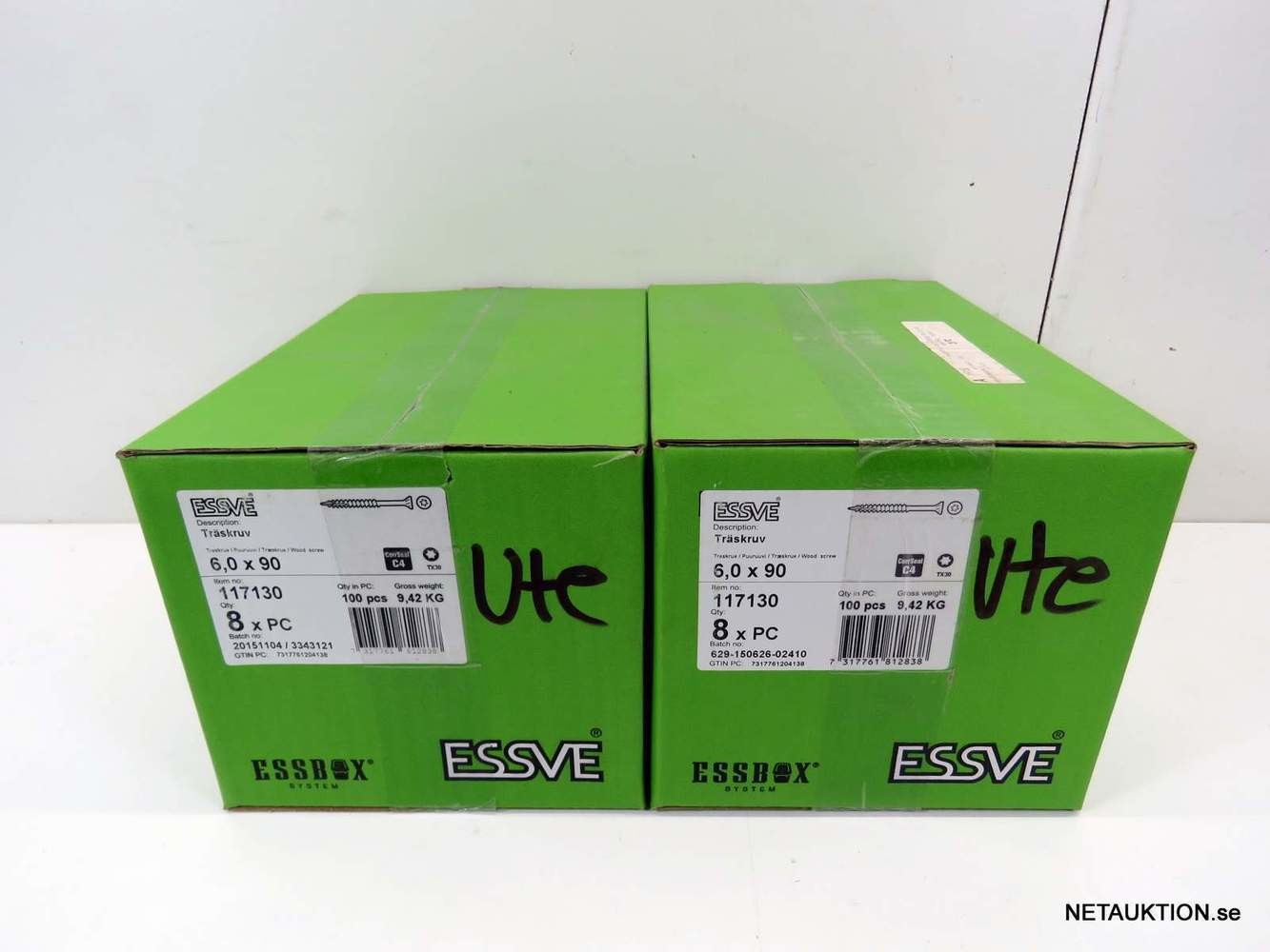 Netauktion - Träskruv CS försänkt 6,0x 90 MM - Essve