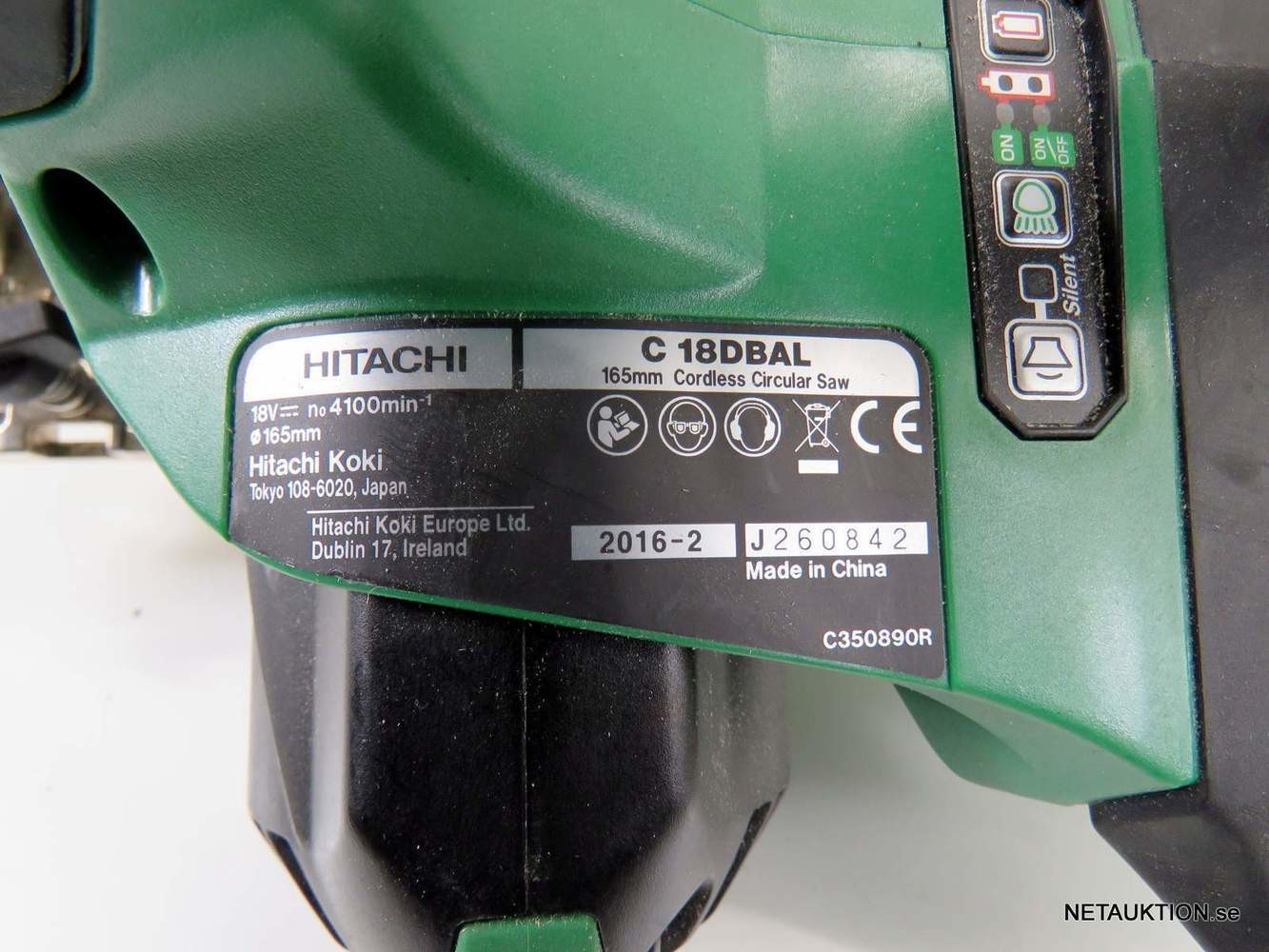 Netauktion - Cirkelsåg, Hitachi C18DBAL 18V (naken)