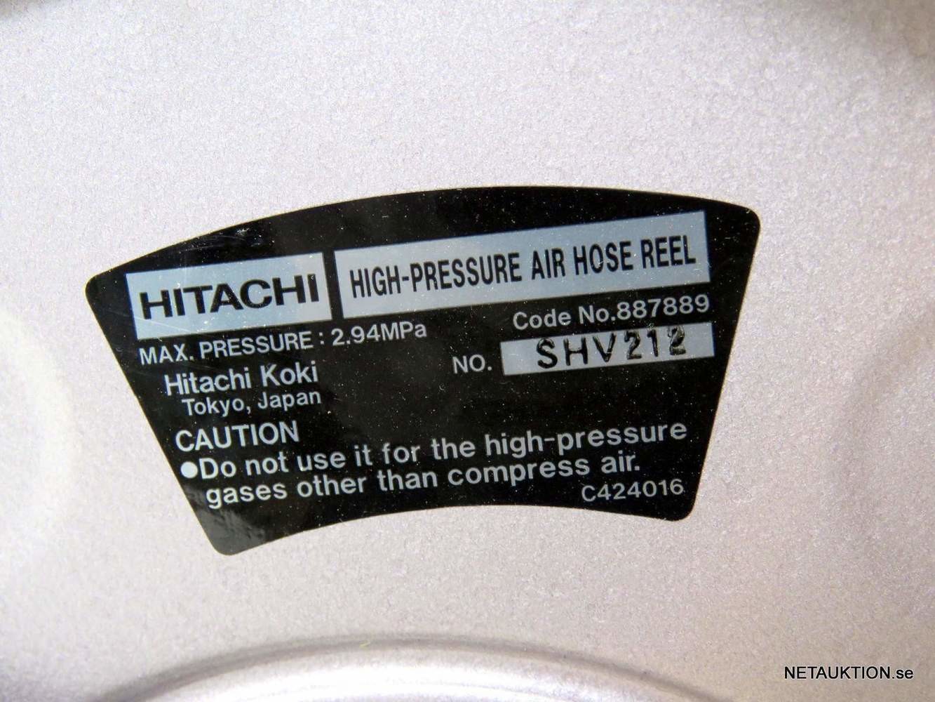 Netauktion - Slangvinda (högtryck) 30m, Hitachi