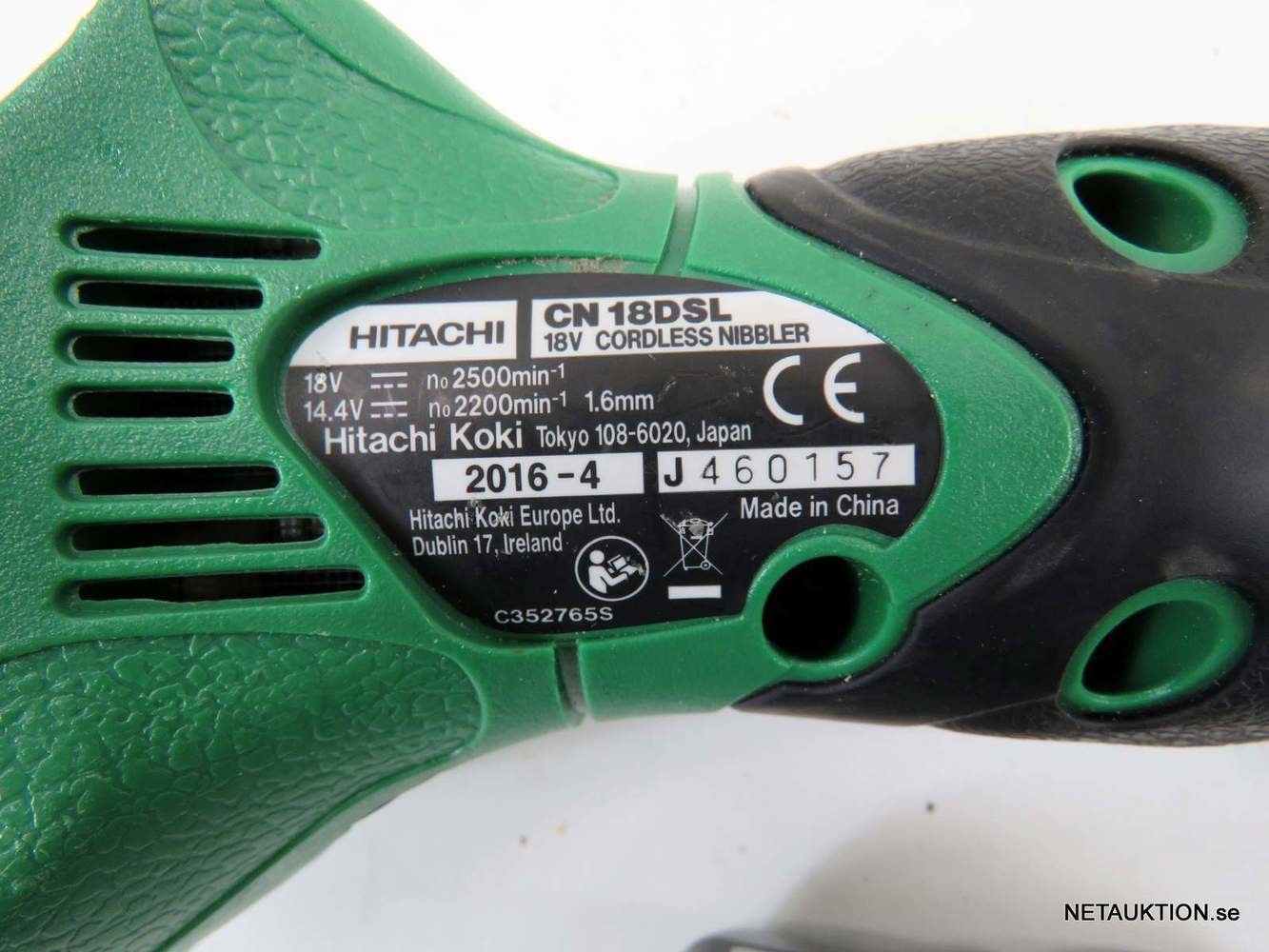 Netauktion - Nibbler, Hitachi CN18DSL 18v (1x1,5Ah)