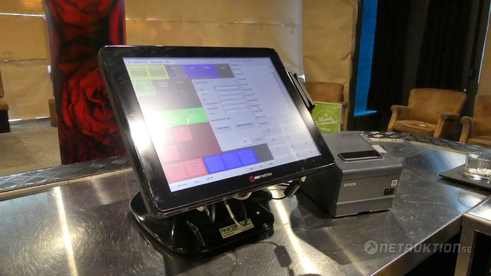 Netauktion - Kassasystem + pekplattor