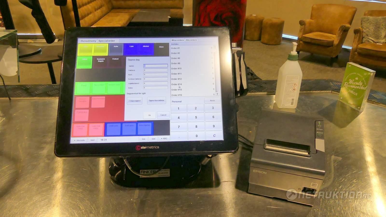Netauktion - Kassasystem + pekplattor