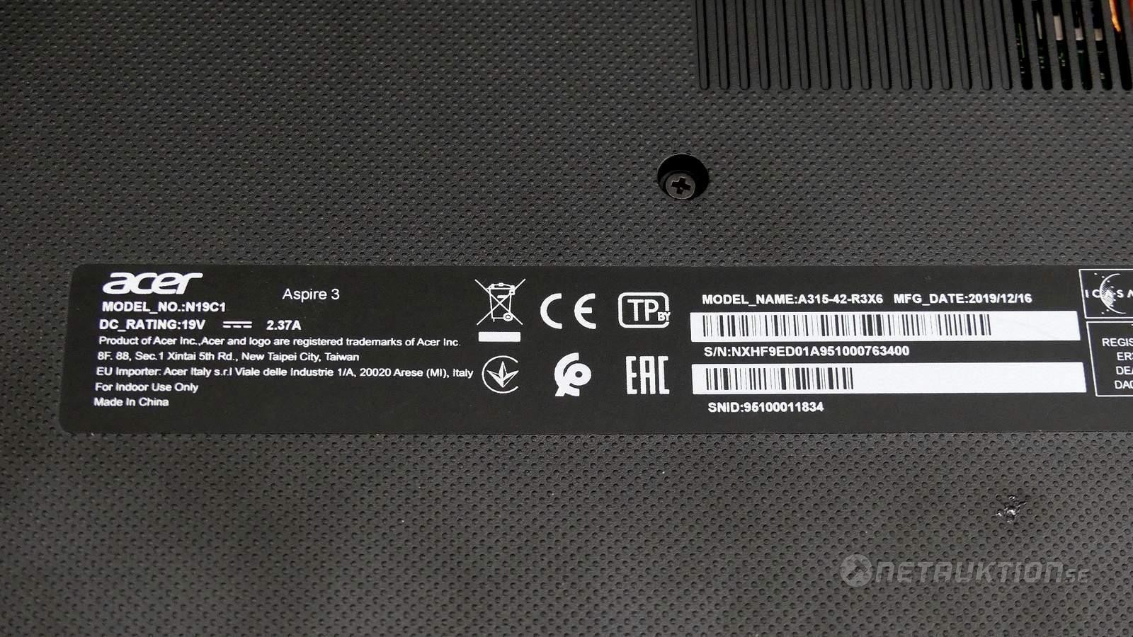 Netauktion - Acer Aspire 3 laptop, Ryzen 7