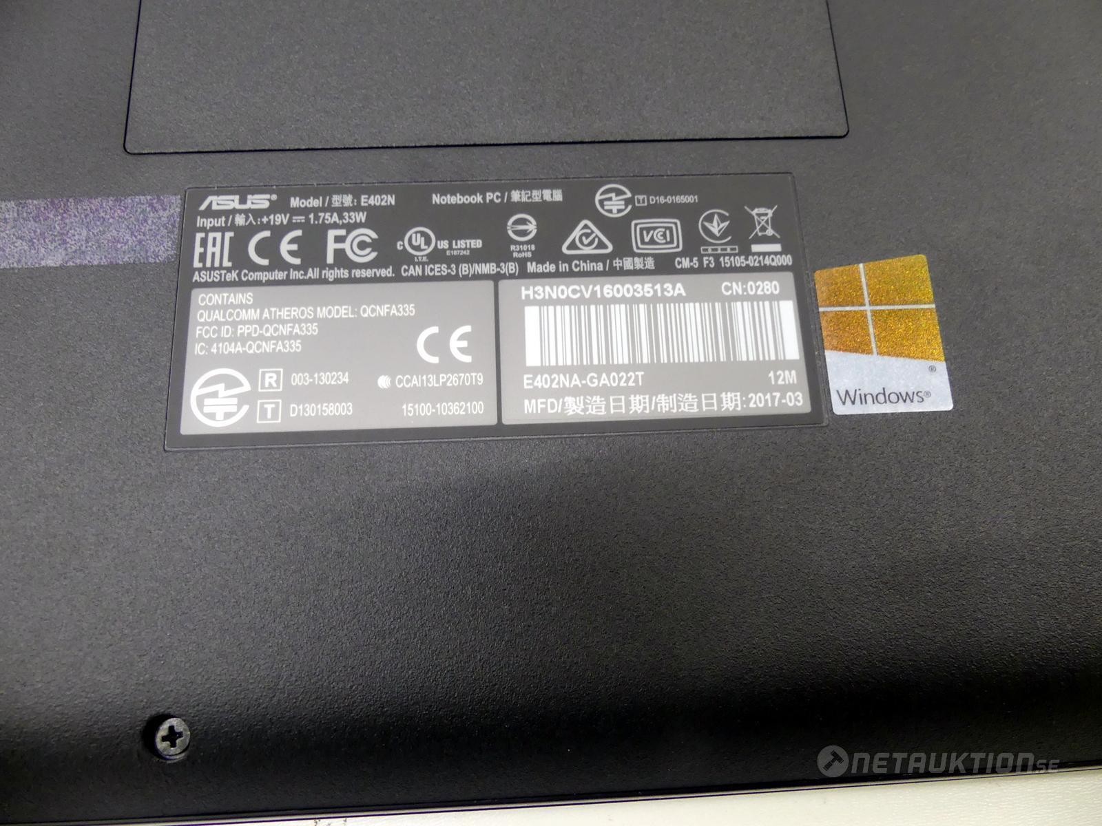 Netauktion - Asus E402N laptop