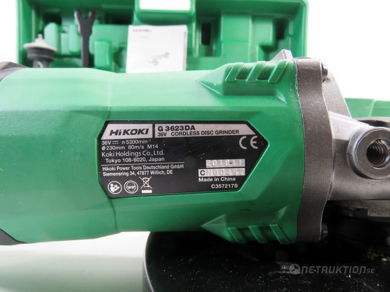 Netauktion - Vinkelslip HiKOKI G3623DA (2 X 36V batt.)