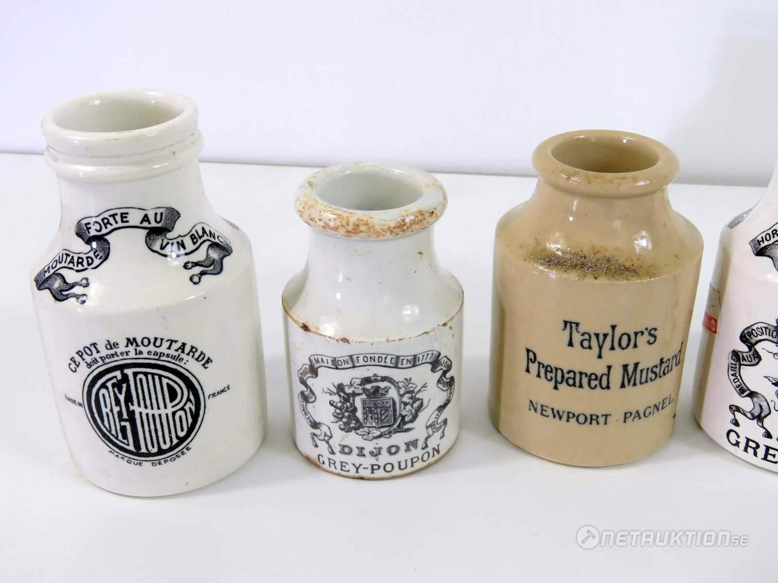 Netauktion - 14st äldre senapsburkar