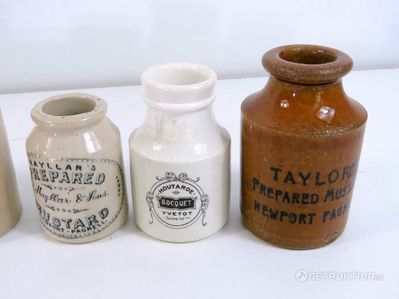 Netauktion - 14st äldre senapsburkar