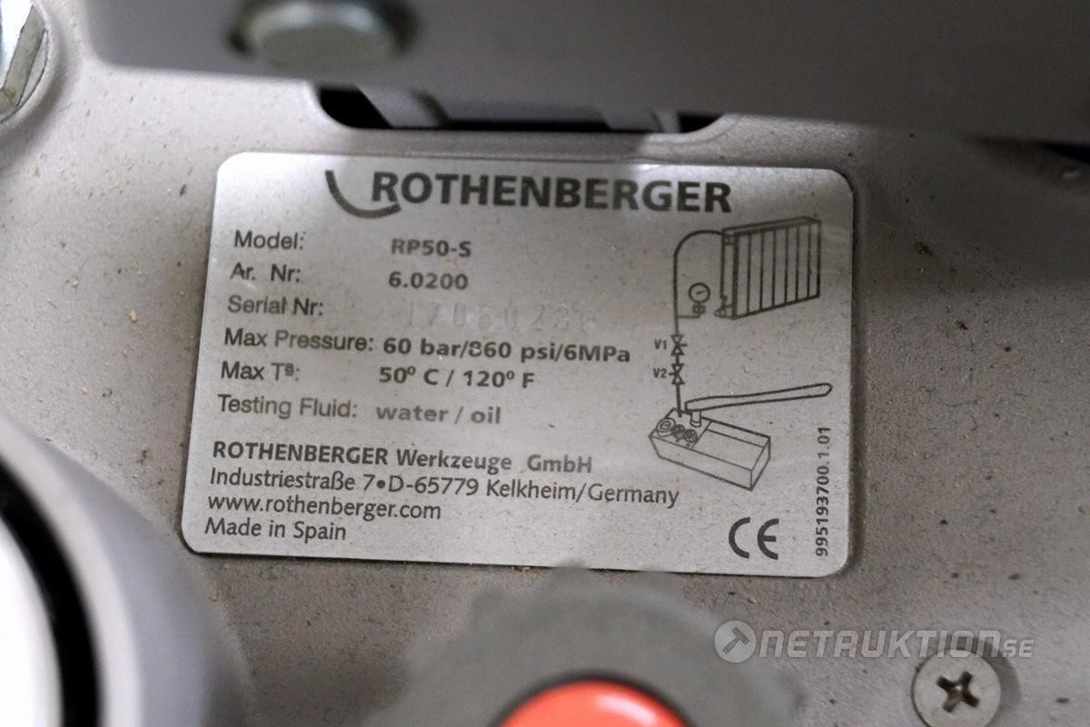 Netauktion - Provpump, Rothenberger RP50-S