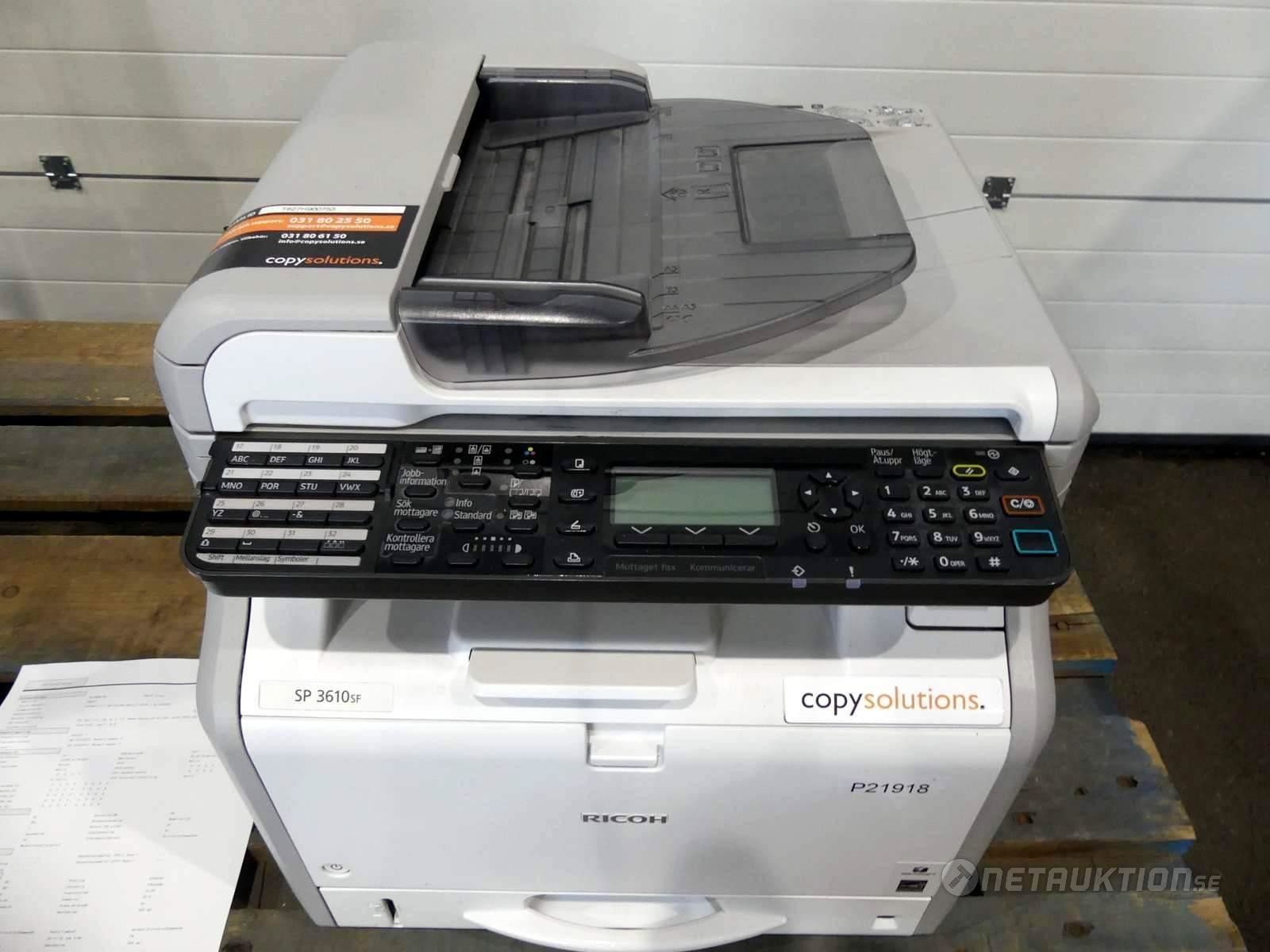Netauktion - Multifunktionsskrivare, Ricoh SP3600sf