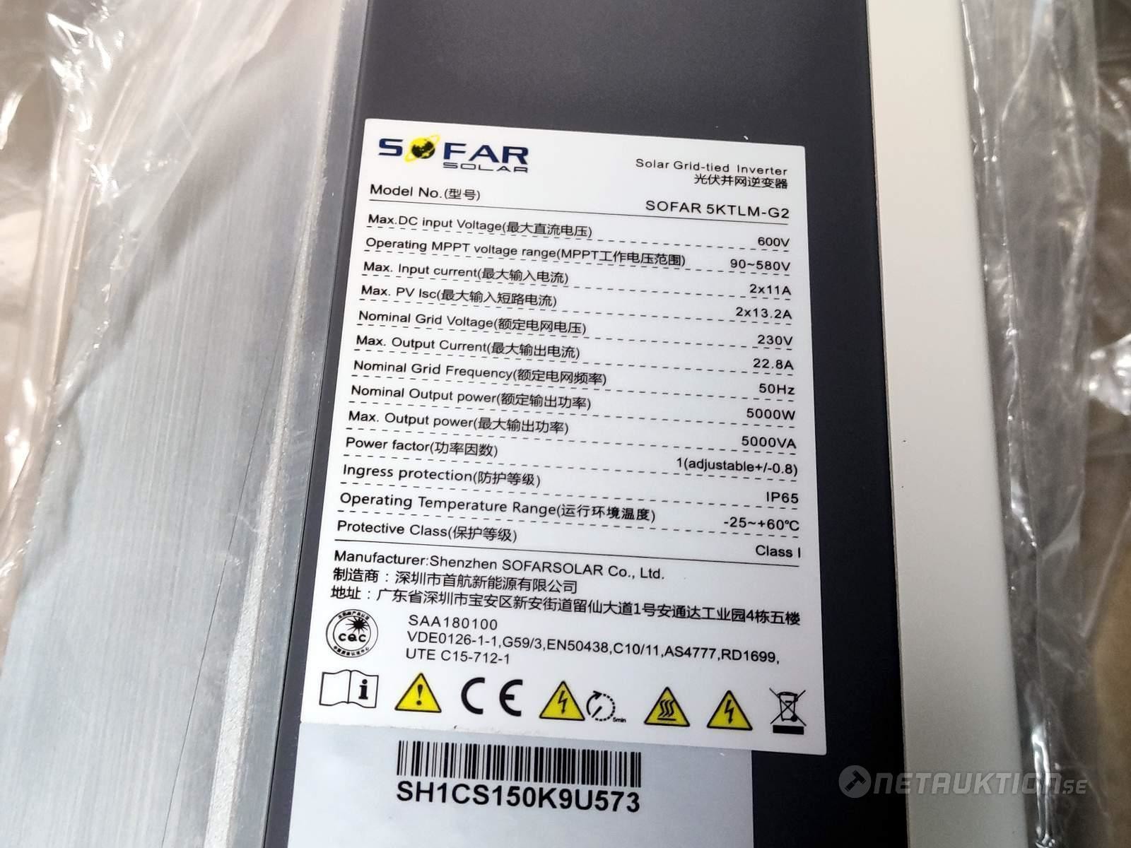 Netauktion - Inverter Sofar Solar 5000W (2) Netauktion - Inverter Sofar Solar 5000W (2)