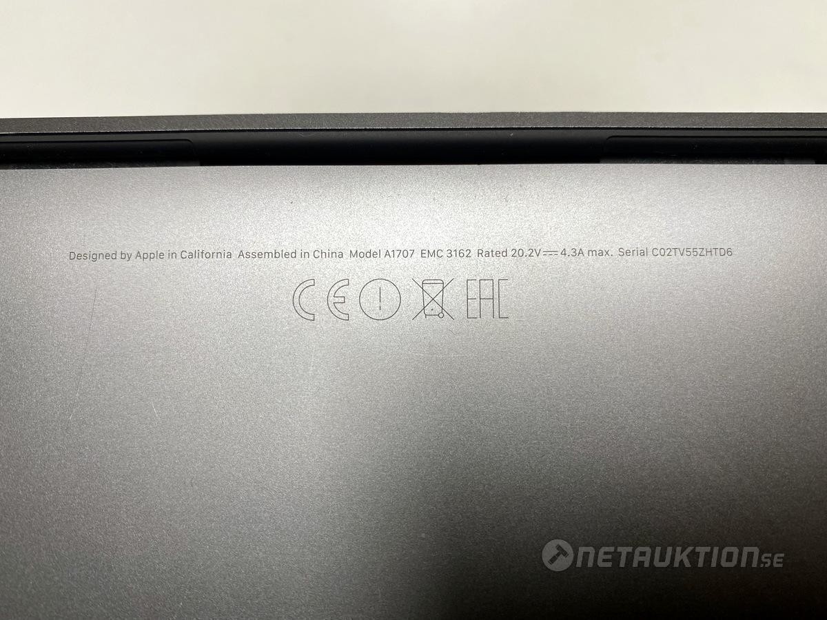 Netauktion - Macbook Pro 15" A1707