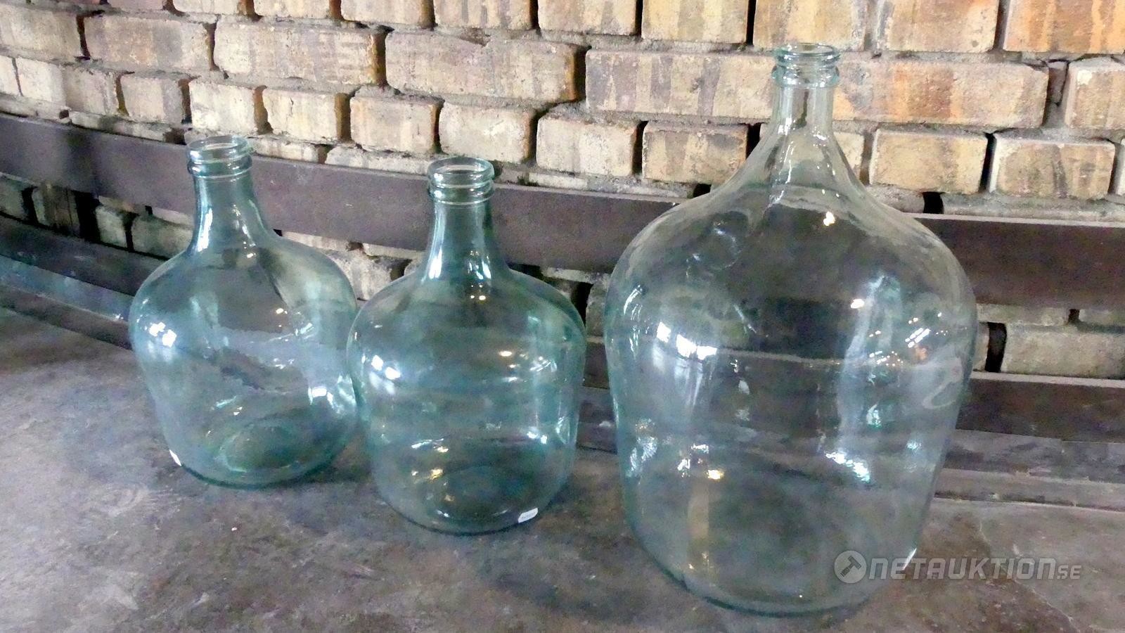 Netauktion - 3st glasdamejeanne (2)