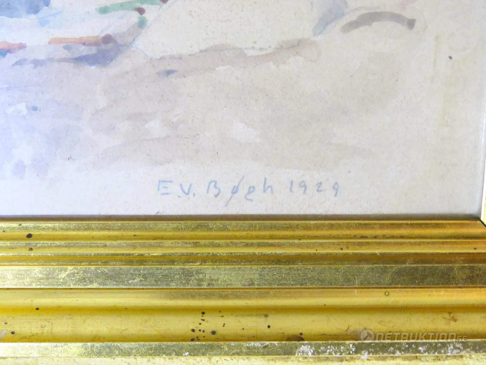 Netauktion - Einar Wilhelm Bögh, akvarell
