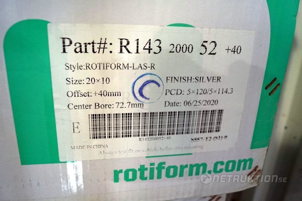 Netauktion - 4st fälgar, Rotiform R143 20x10"