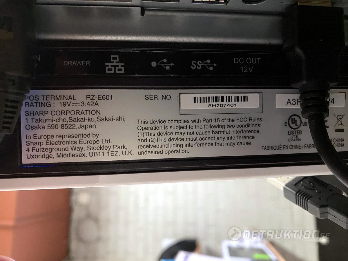 Netauktion - Kassasystem/POS, Sharp RZ-E601