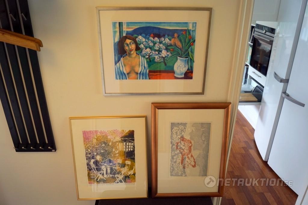 Netauktion - 3st litografier