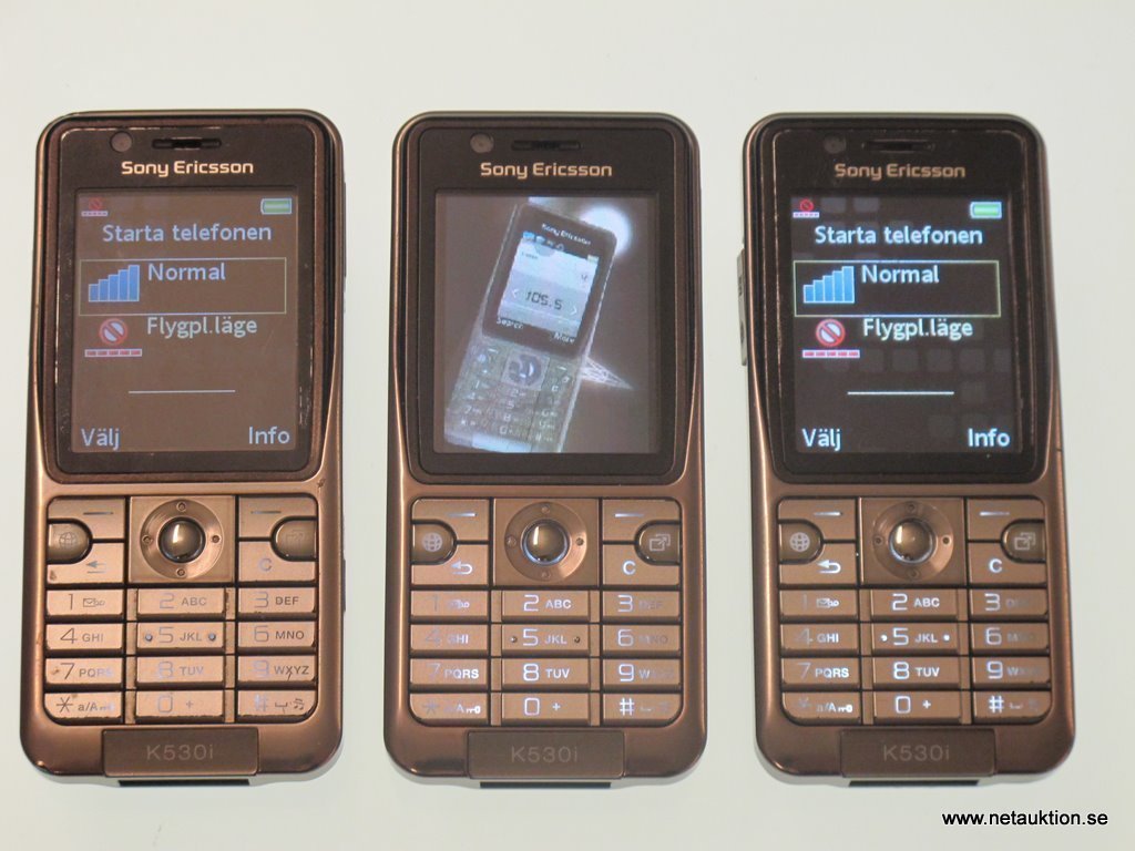 Netauktion - 3st begagnade mobiltelefoner, Sony Ericsson K530i